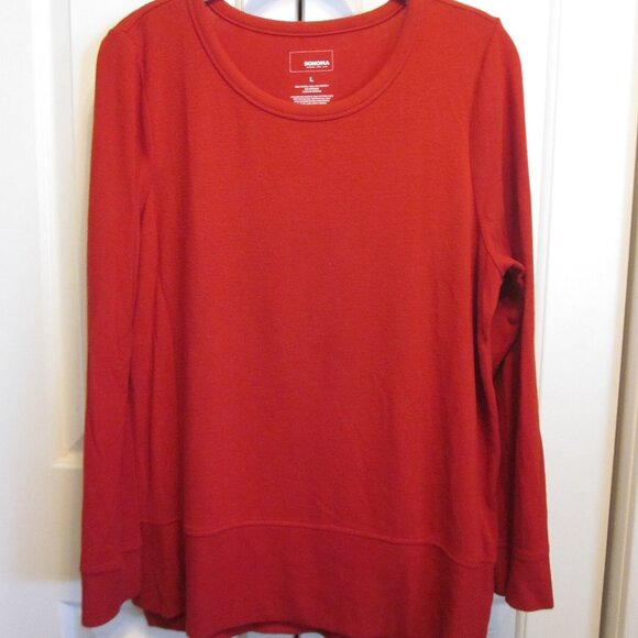 Sonoma | Sweaters | Sonoma Red Tunic Sweater Sz L | Poshmark